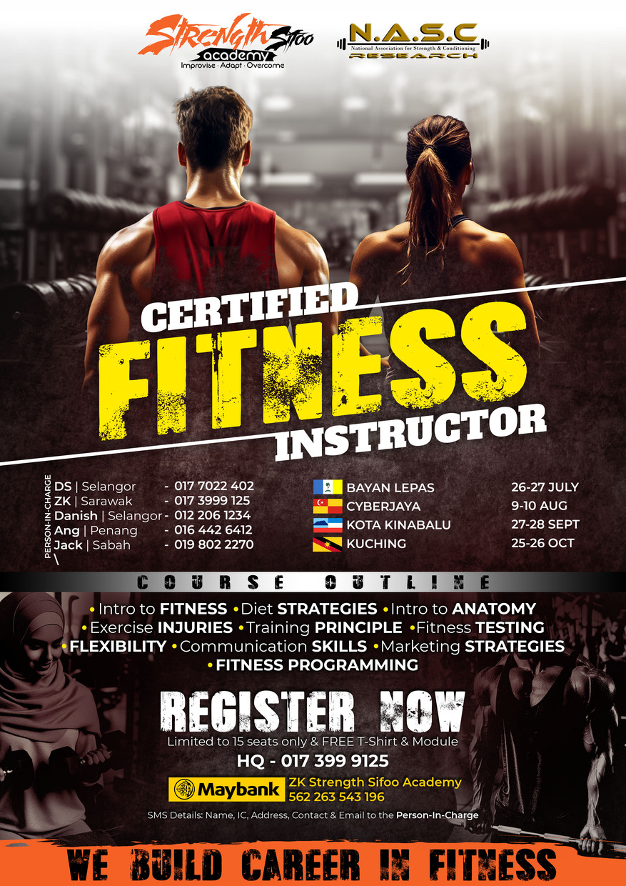 Certified Fitness Instructor – Kedai Strength Sifoo